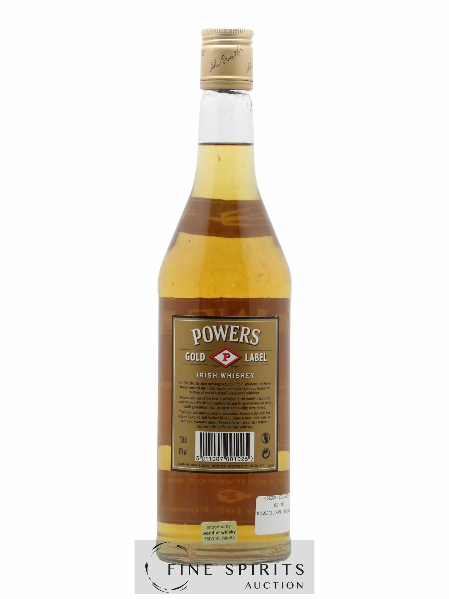 Acheter Whisky POWERS JOHN Gold Label (lot: 409)