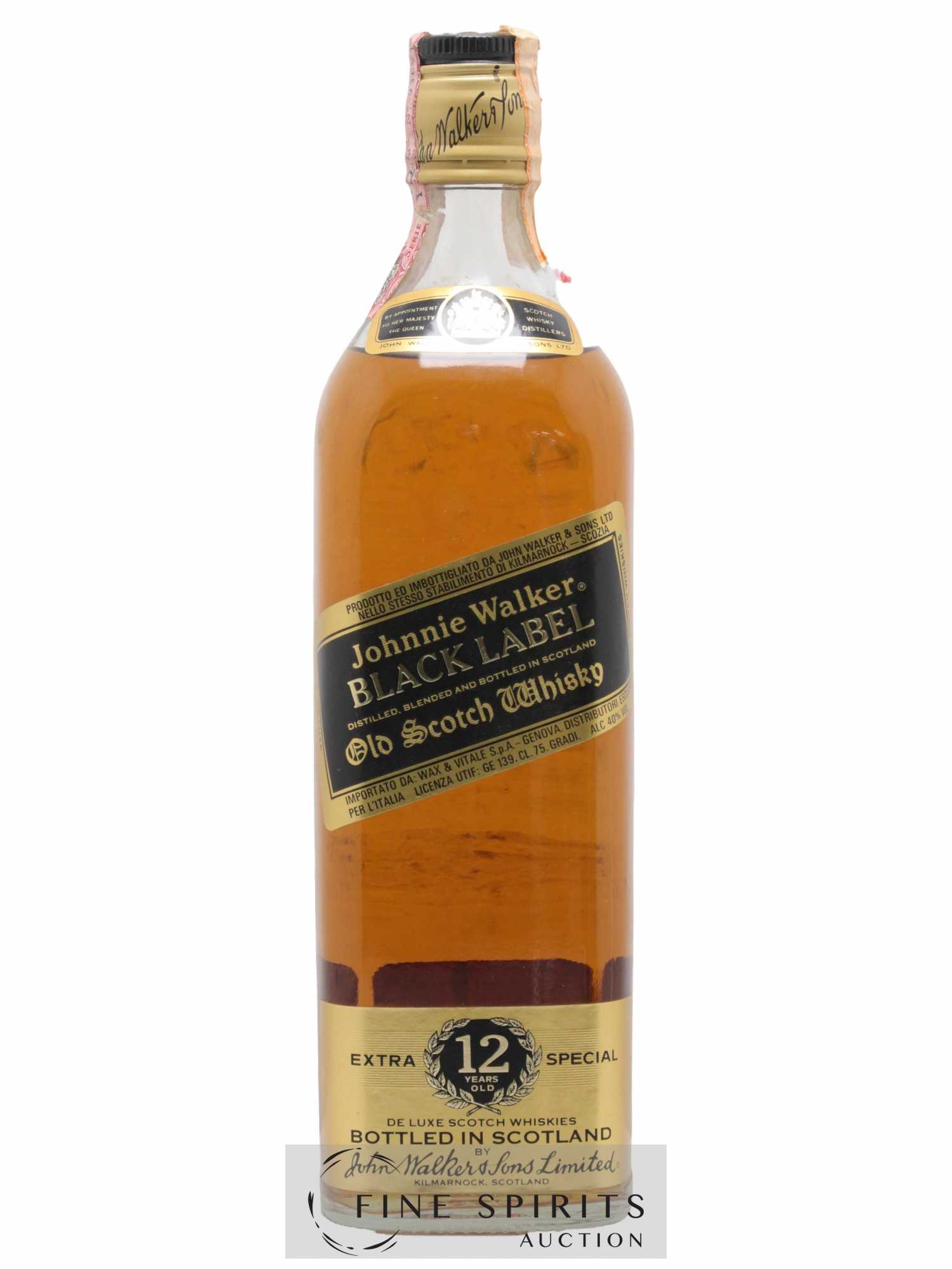 Acheter Johnnie Walker 12 years Of. Extra Special Black Label (75cl ...