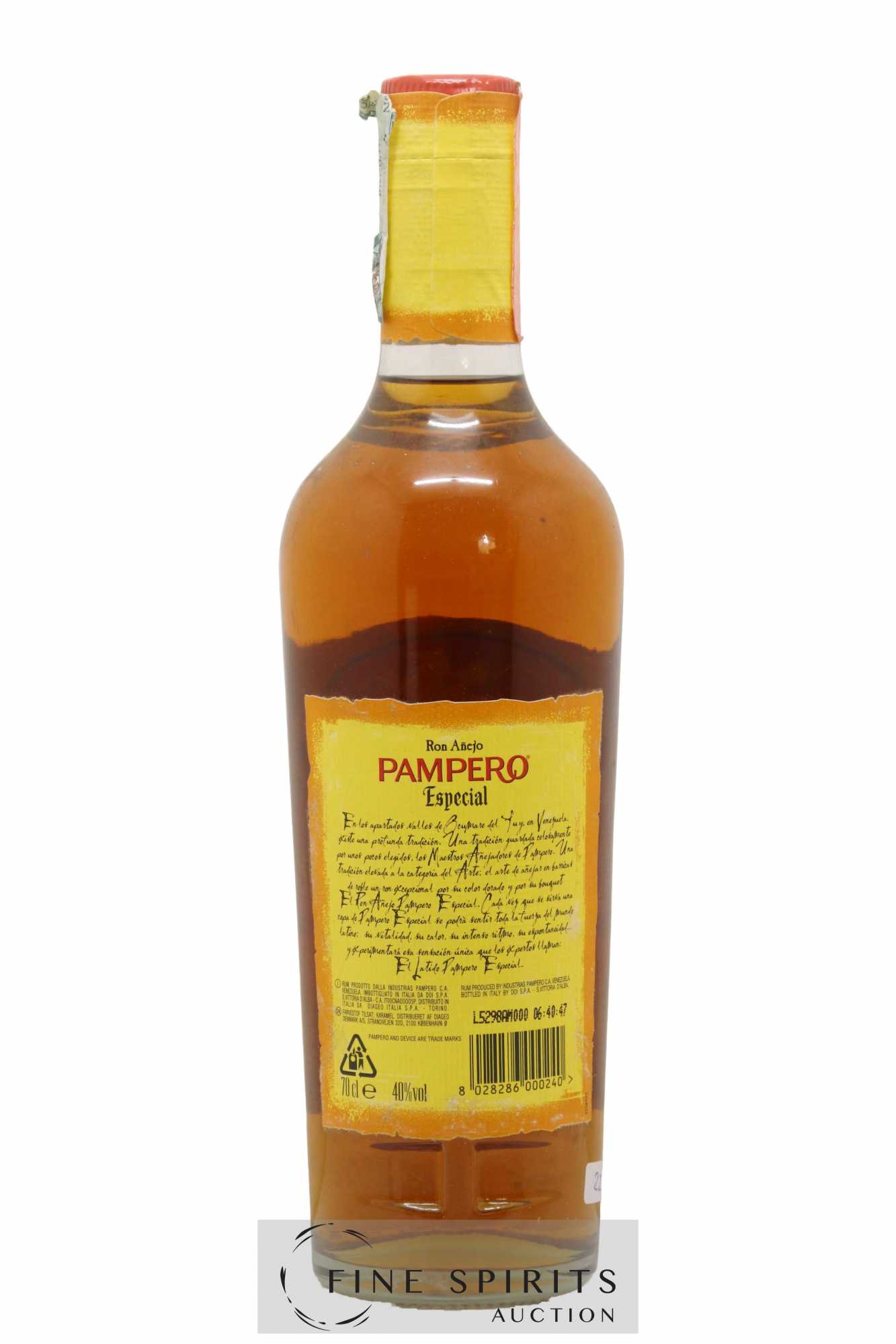 Acheter Rhum PAMPERO Especial Barricas de Roble (lot: 2431)