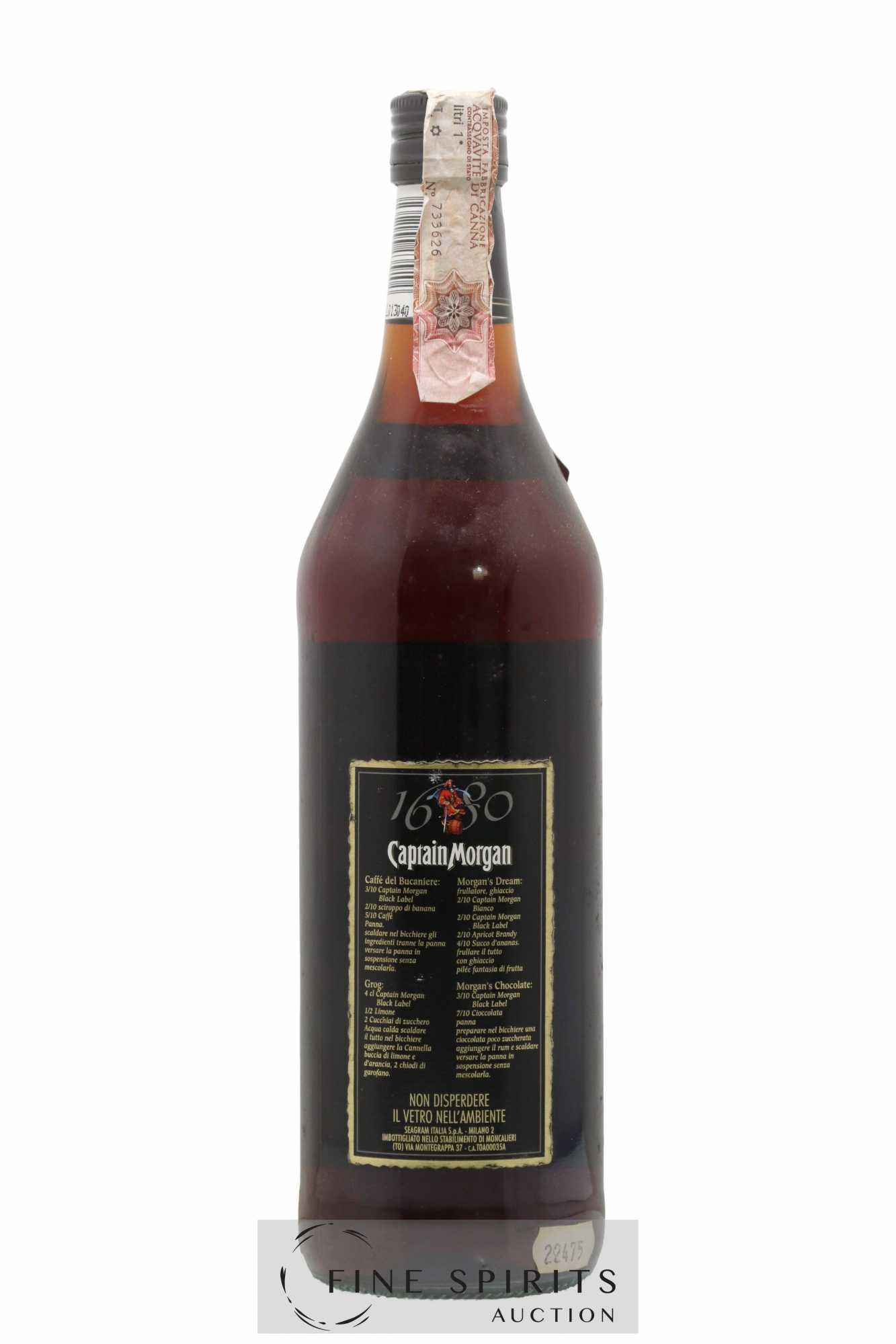 Acheter Rhum CAPTAIN MORGAN Black Label (lot: 2045)