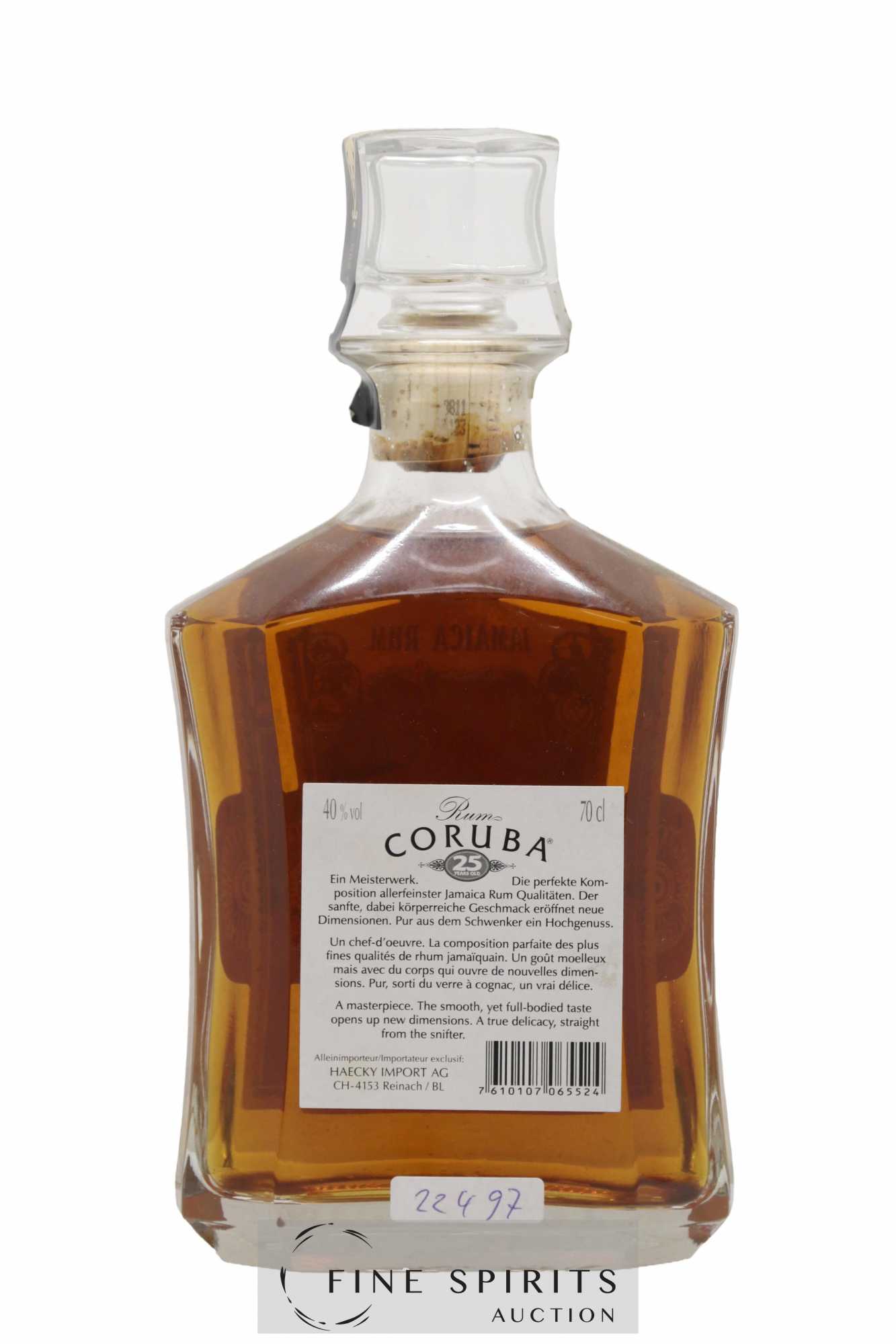 Acheter Rhum CORUBA 25 years Fine Rum (lot: 2446)