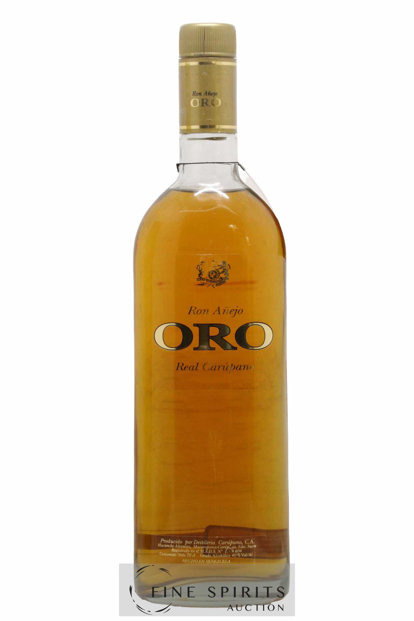 Acheter Rhum Ron Añejo Real Carupano ORO (lot: 2050)