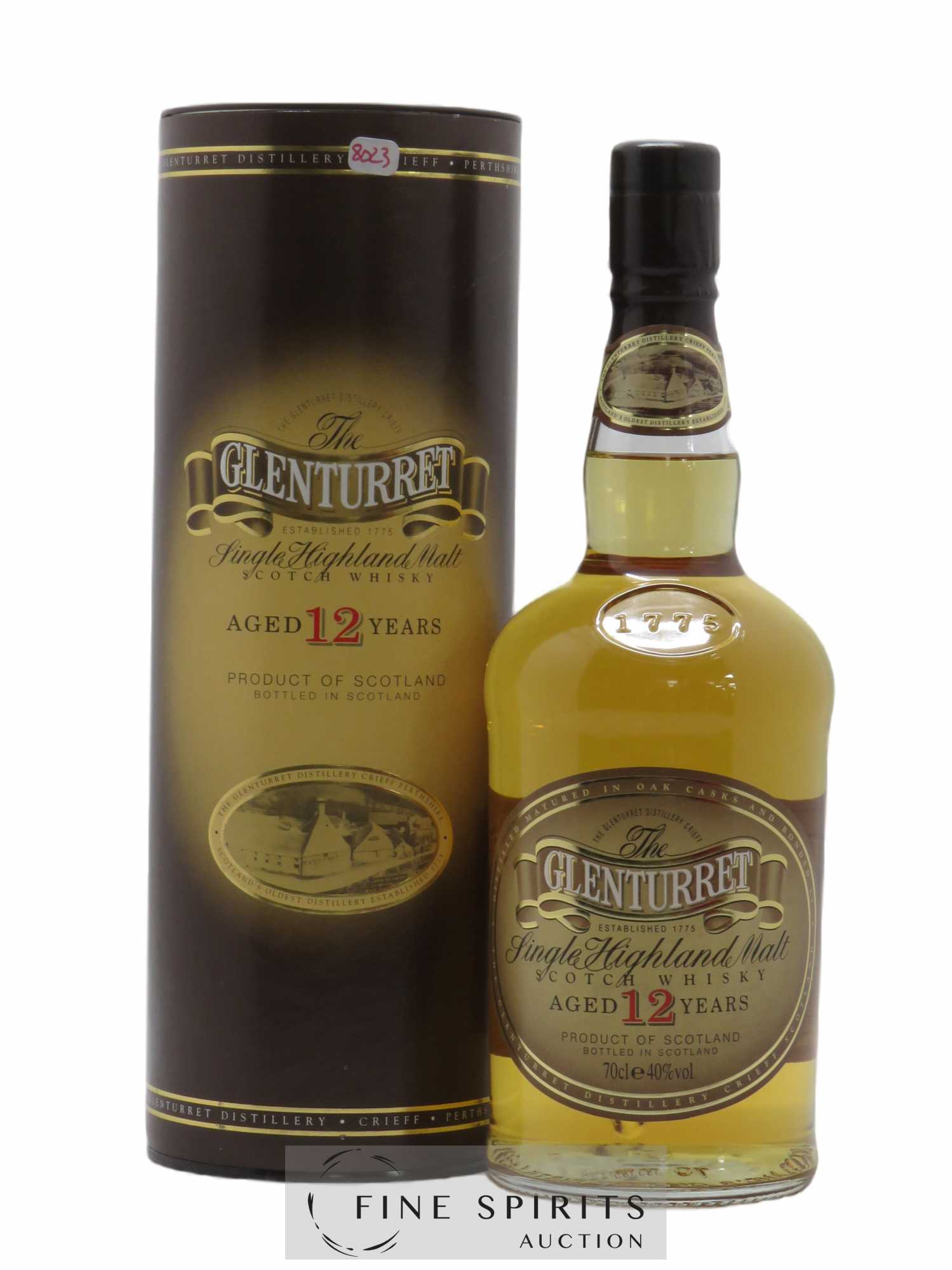 Cote Glenturret 12 years Of. 1775 Single Highland Malt Scotch Whisky ...