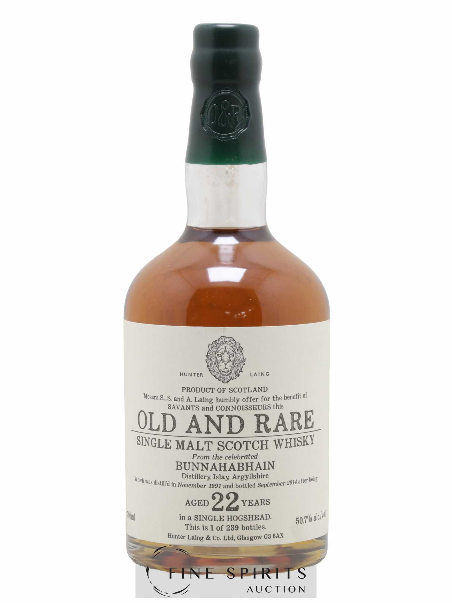 Acheter Bunnahabhain 22 years 1991 Hunter Laing One of 239 - bottled ...