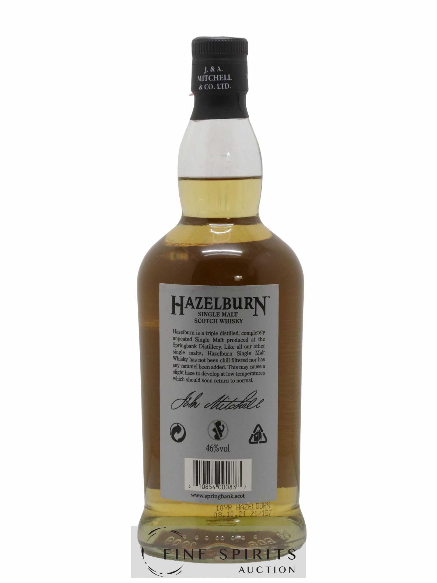 Acheter Hazelburn 10 years Of. Triple Distilled (lot: 1842)
