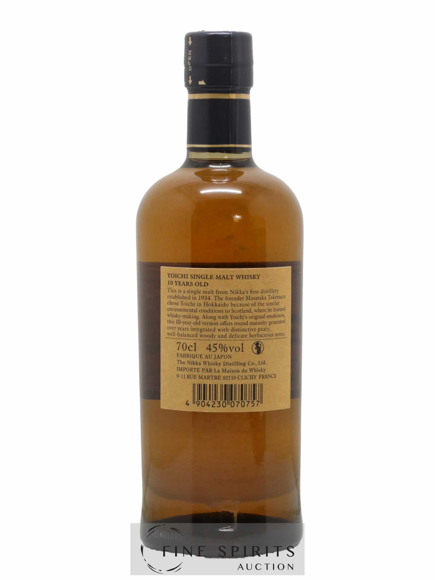 Acheter Yoichi 10 years Of. Nikka Whisky (lot: 2214)