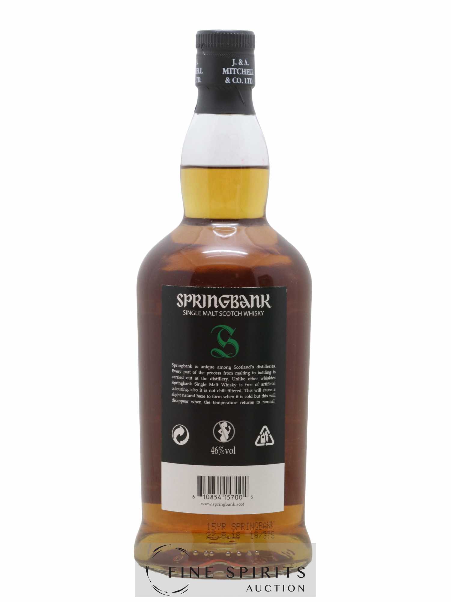 Acheter Springbank 15 years Of. Green Label (lot: 305)