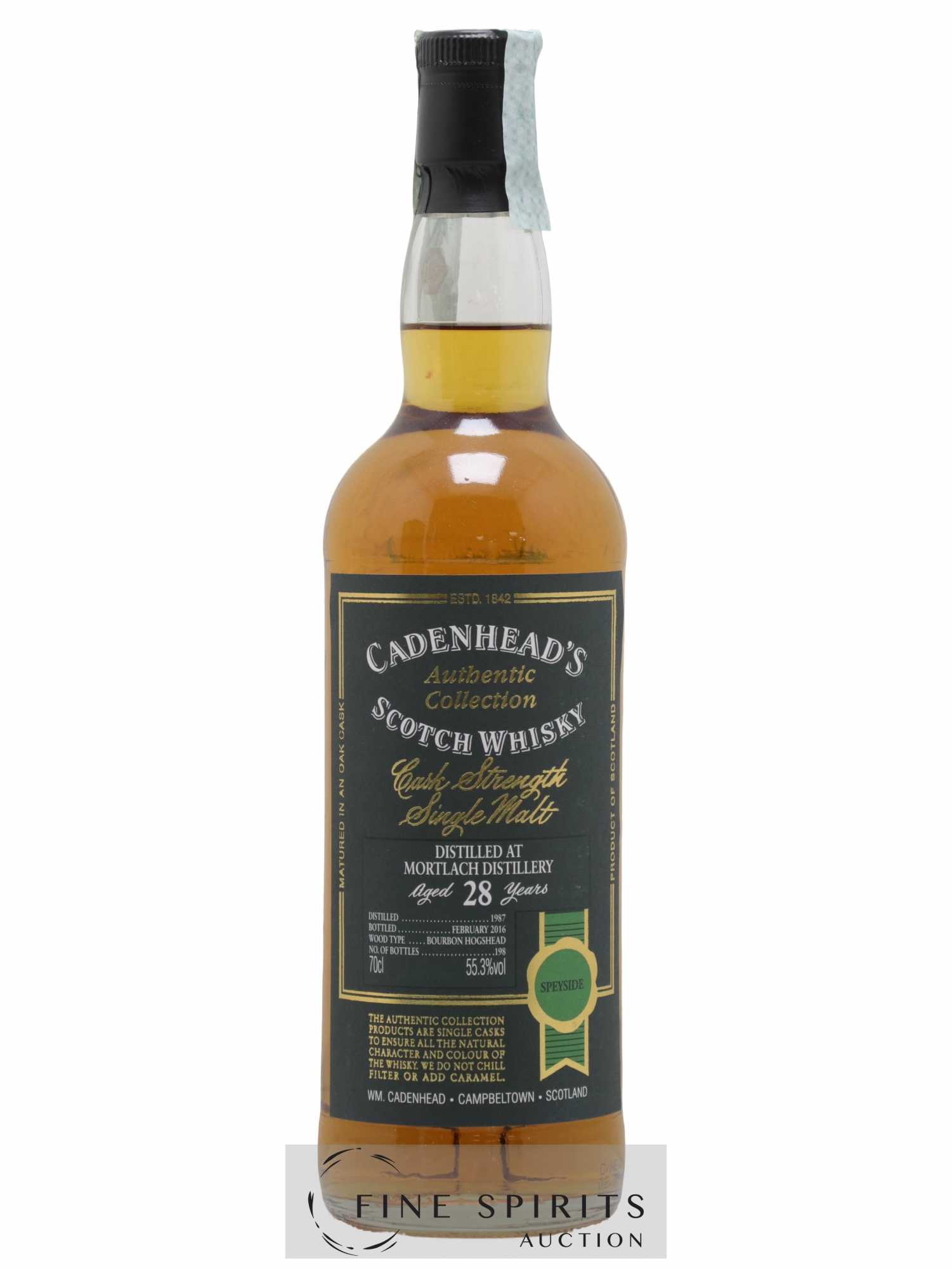 Buy Mortlach 28 years 1987 Cadenhead's Bourbon Hogshead - One of 198 ...