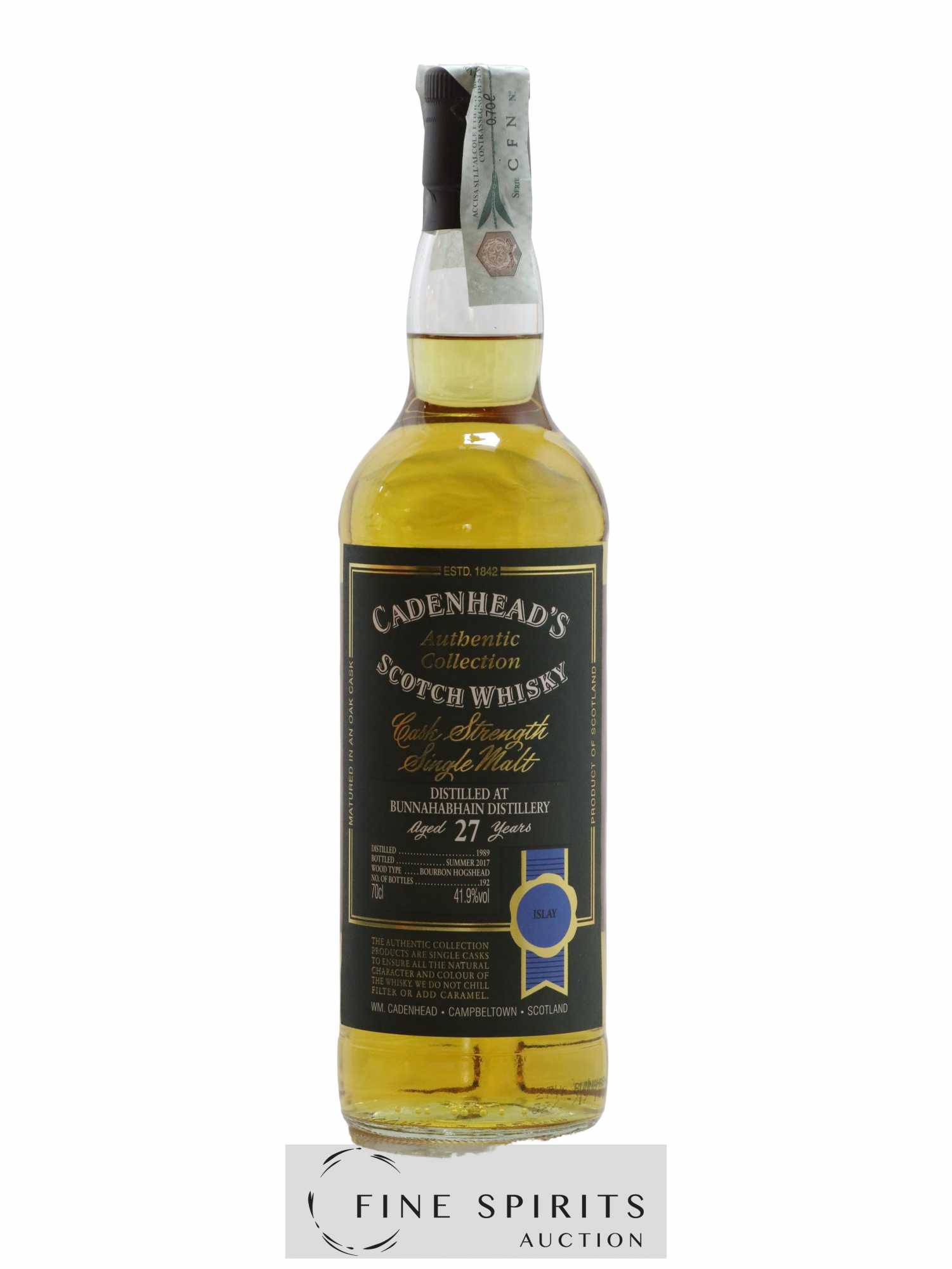Acheter Bunnahabhain 27 years 1989 Cadenhead's Bourbon Hogshead - One ...