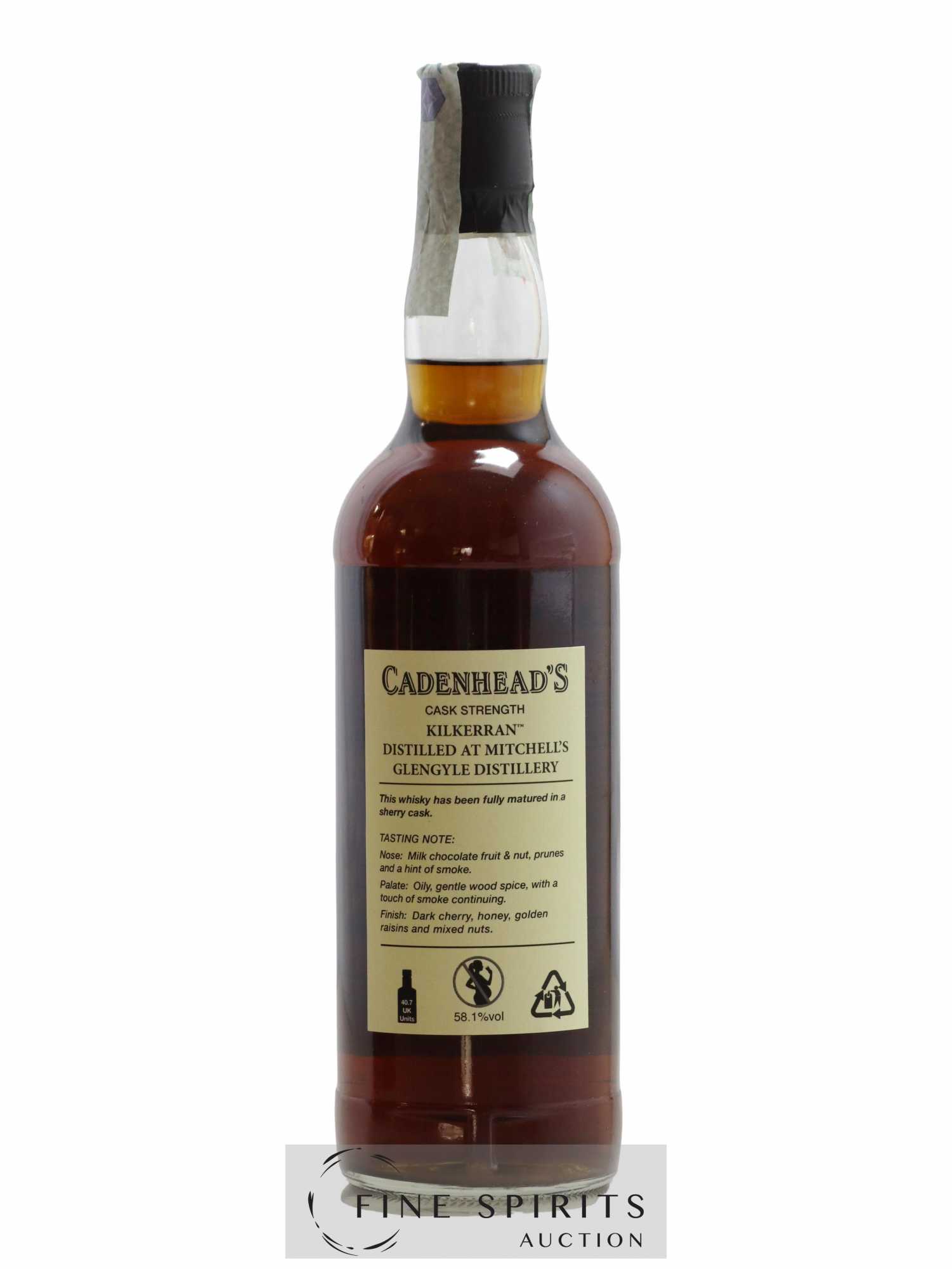 Buy Kilkerran 11 years 2007 Cadenhead's Sherry Cask One of 564 - bottled 2018 (lot: 654)
