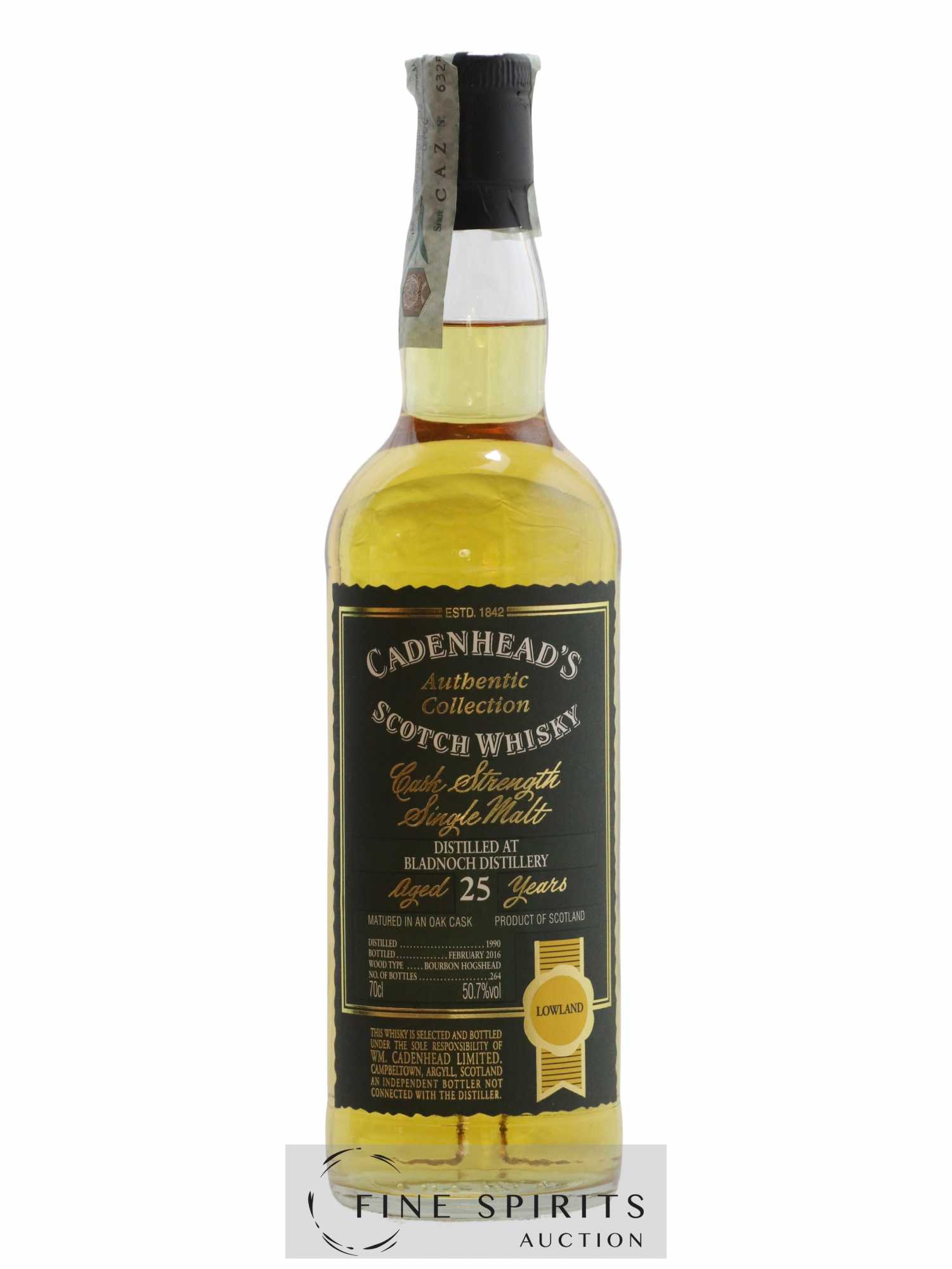 Buy Bladnoch 25 years 1990 Cadenhead's Bourbon Hogshead - One of 264 ...