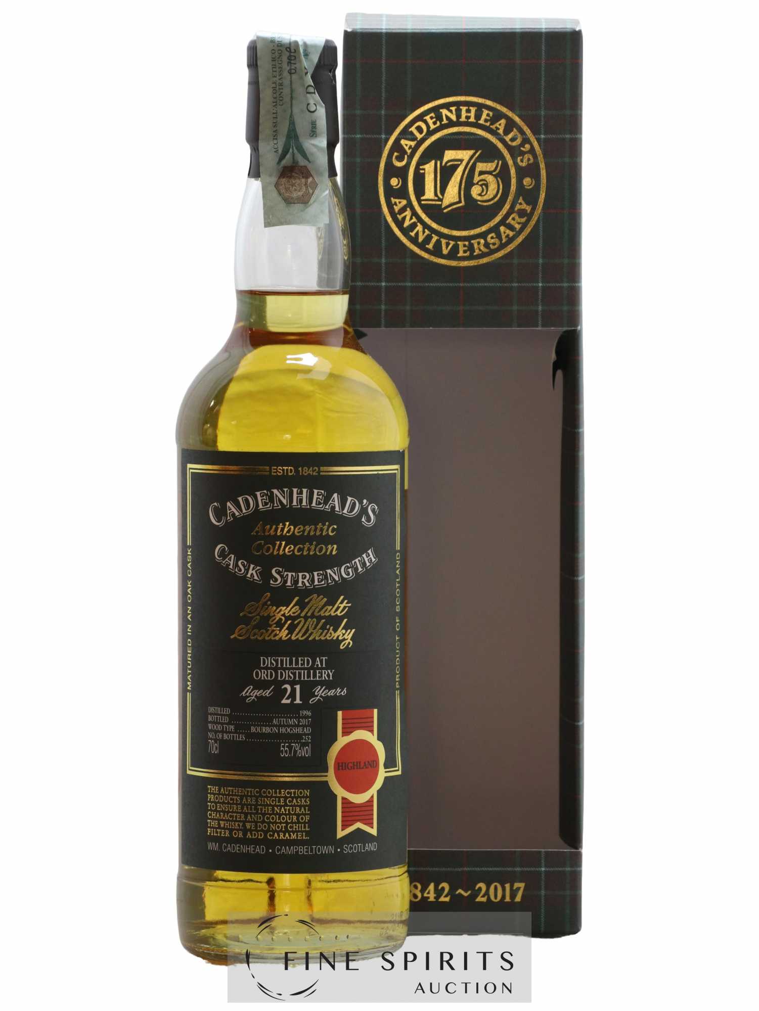Buy Ord 21 years 1996 Cadenhead's Bourbon Hogshead - One of 252 ...