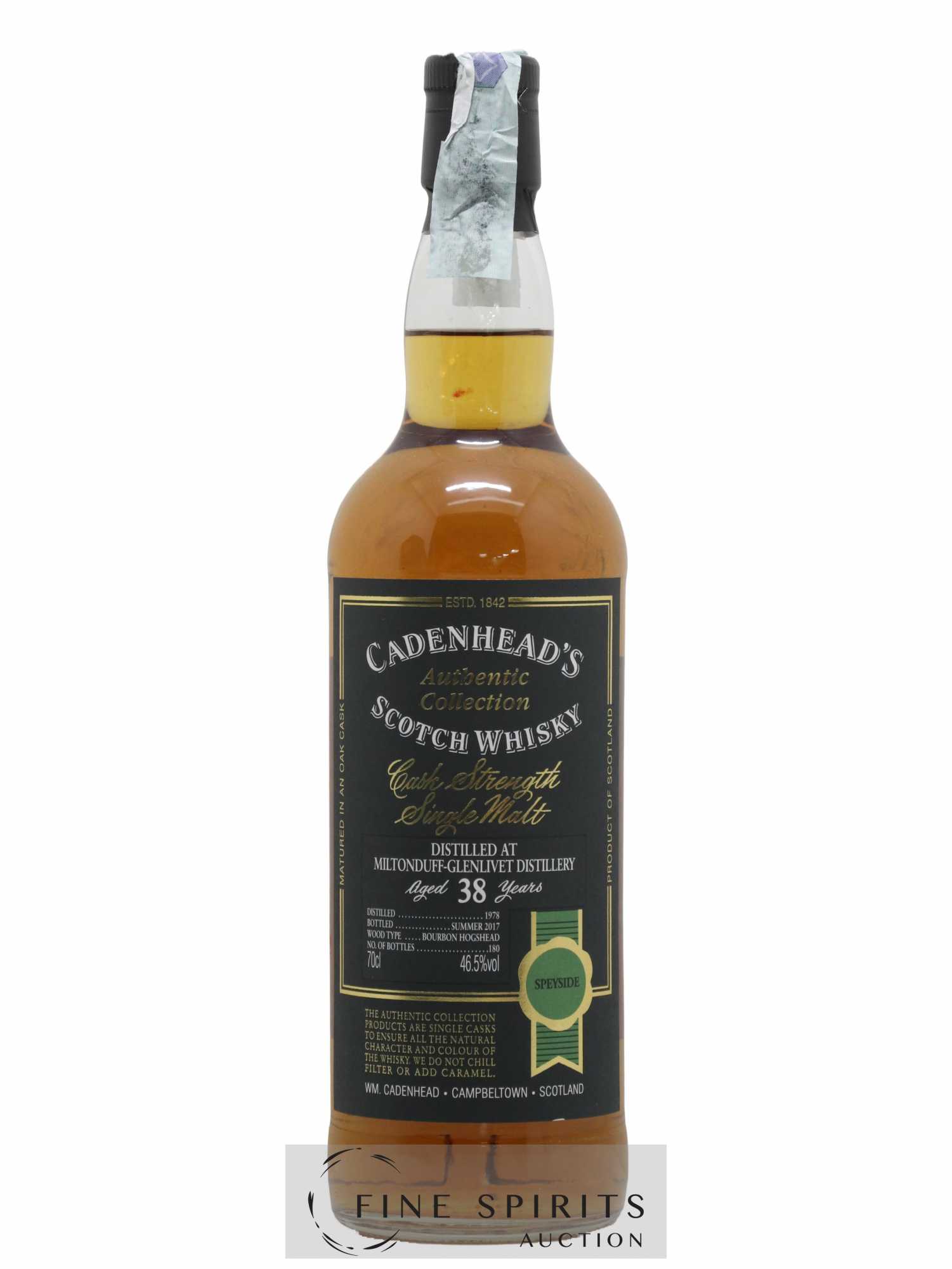 Buy Miltonduff 38 years 1978 Cadenhead's Bourbon Hogshead - One of 180 ...