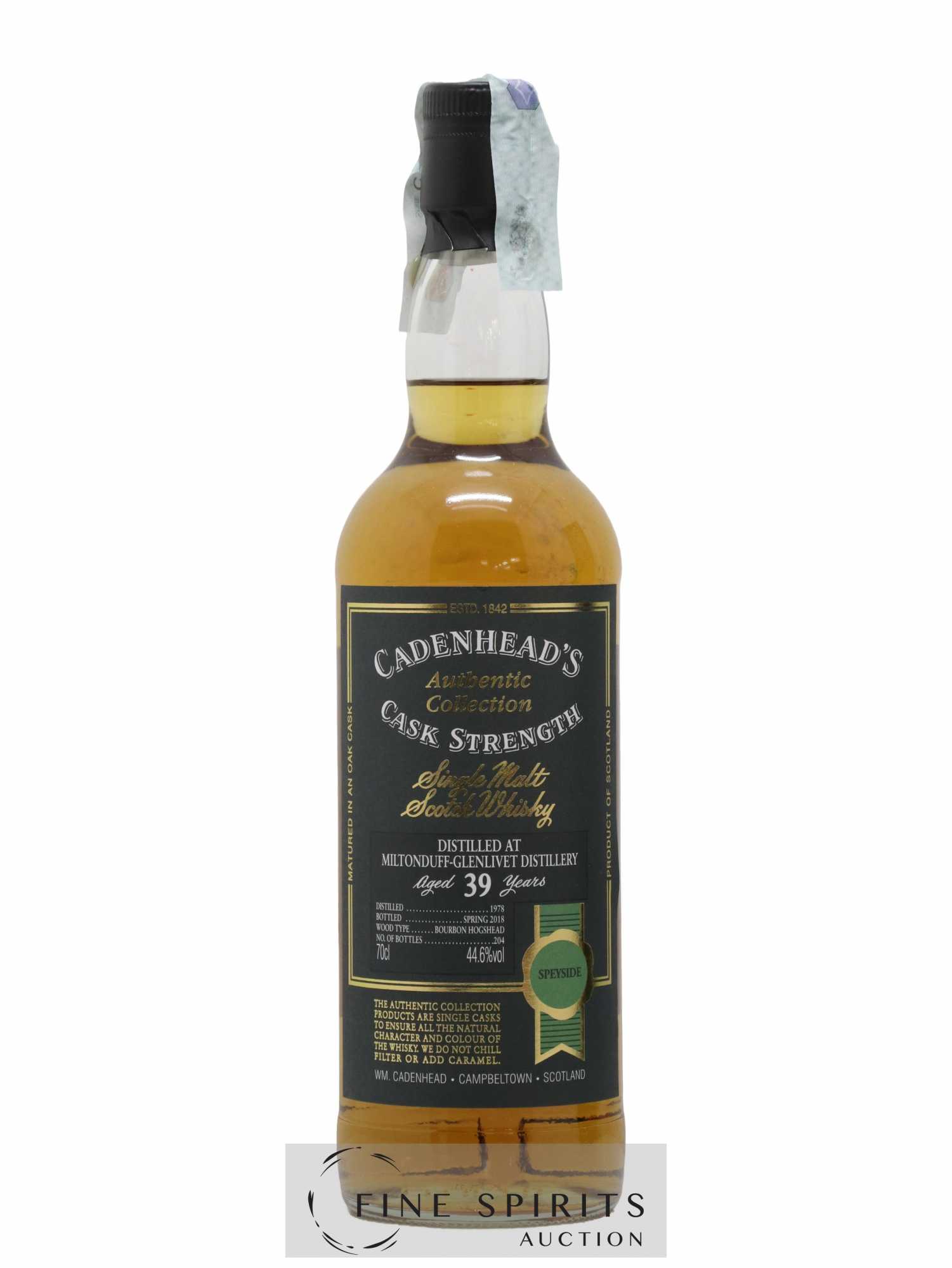 Buy Miltonduff 39 years 1978 Cadenhead's Bourbon Hogshead - One of 204 ...