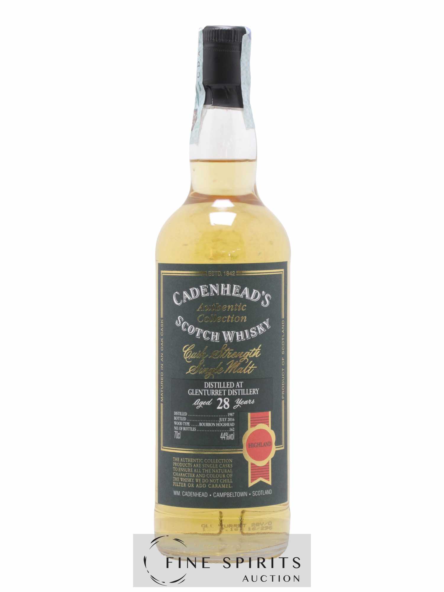 Acheter Glenturret 28 years 1987 Cadenhead's Bourbon Hogshead - One of ...