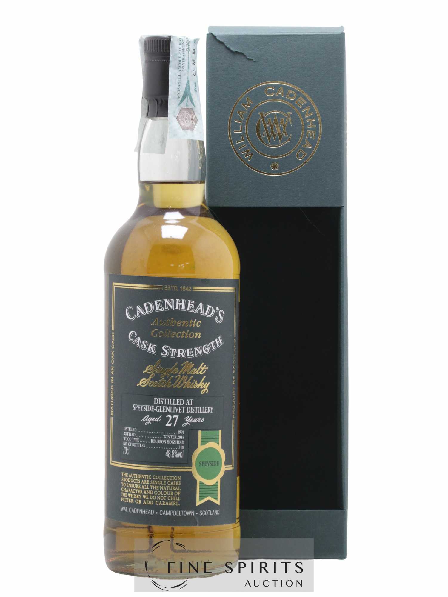 Buy Speyside 27 years 1991 Cadenhead's Bourbon Hogshead - One of 318 ...