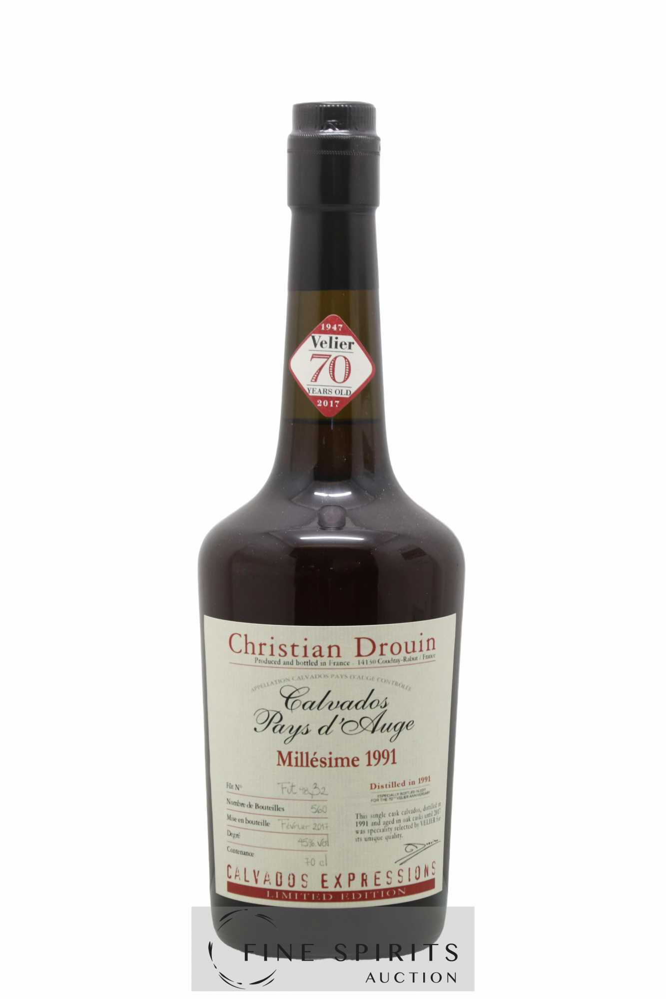 Acheter Christian Drouin 1991 Of. Fût n°98B2 - One of 560 - bottled ...