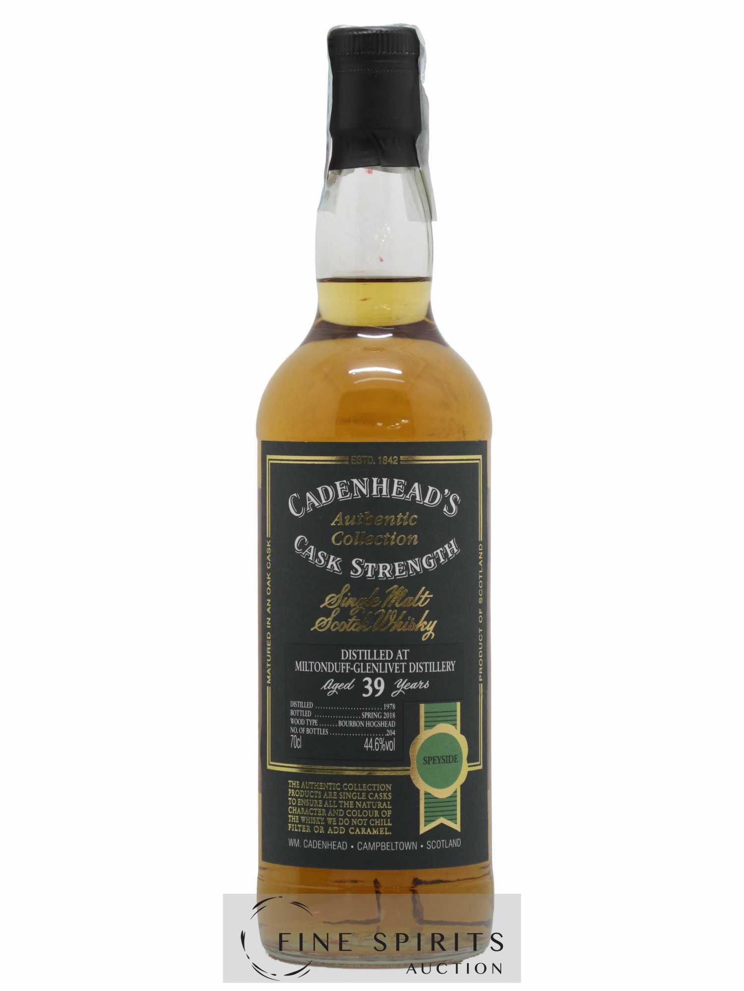 Buy Miltonduff 39 years 1978 Cadenhead's Bourbon Hogshead - One of 204 ...