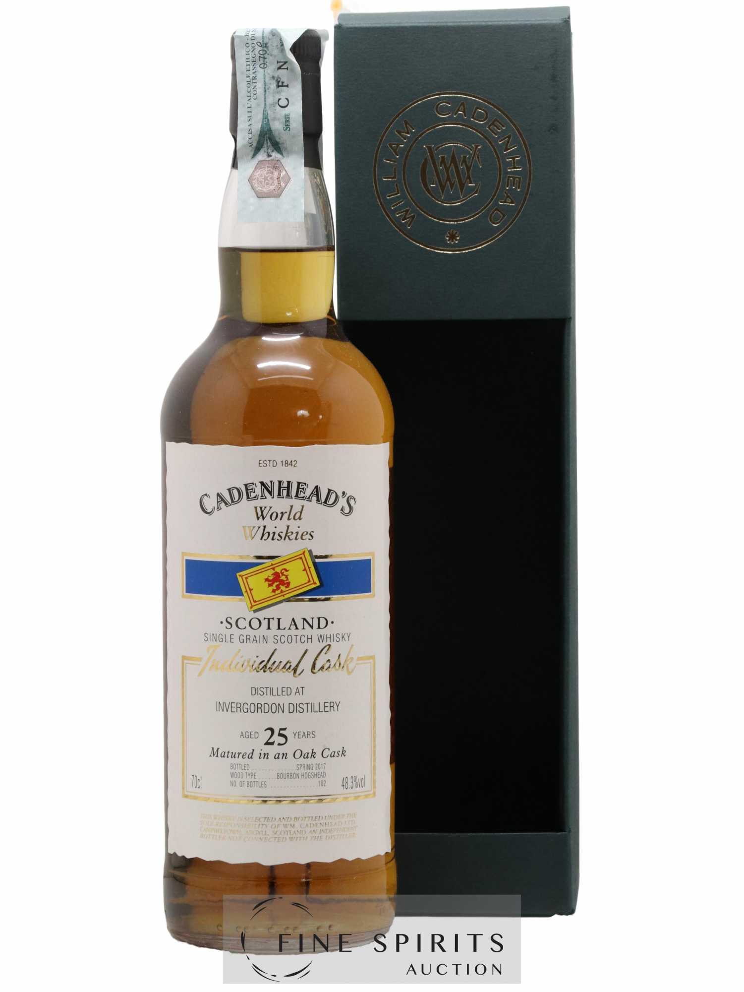 Acheter Invergordon 25 years Cadenhead's Bourbon Hogshead - One of 102 ...