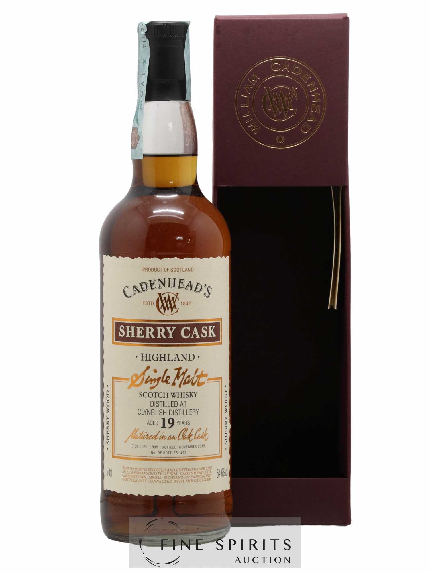 Acheter Clynelish 19 years 1995 Cadenhead's Sherry Cask One of 492 ...