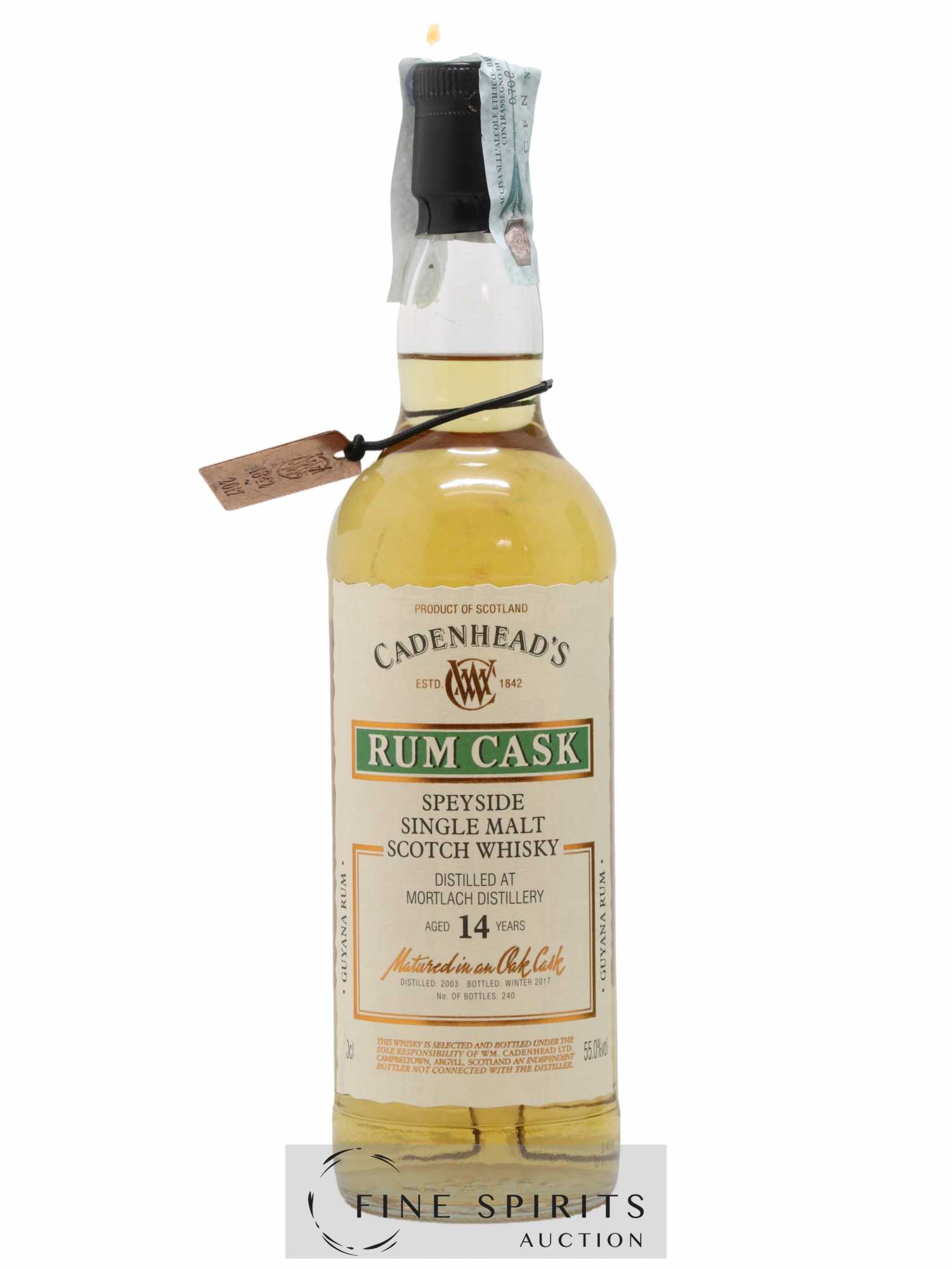 Acheter Mortlach 14 years 2003 Cadenhead's Rum Cask - Guyana One of 240 ...