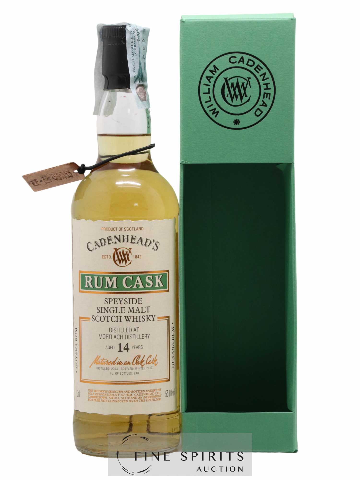 Acheter Mortlach 14 years 2003 Cadenhead's Rum Cask - Guyana One of 240 ...