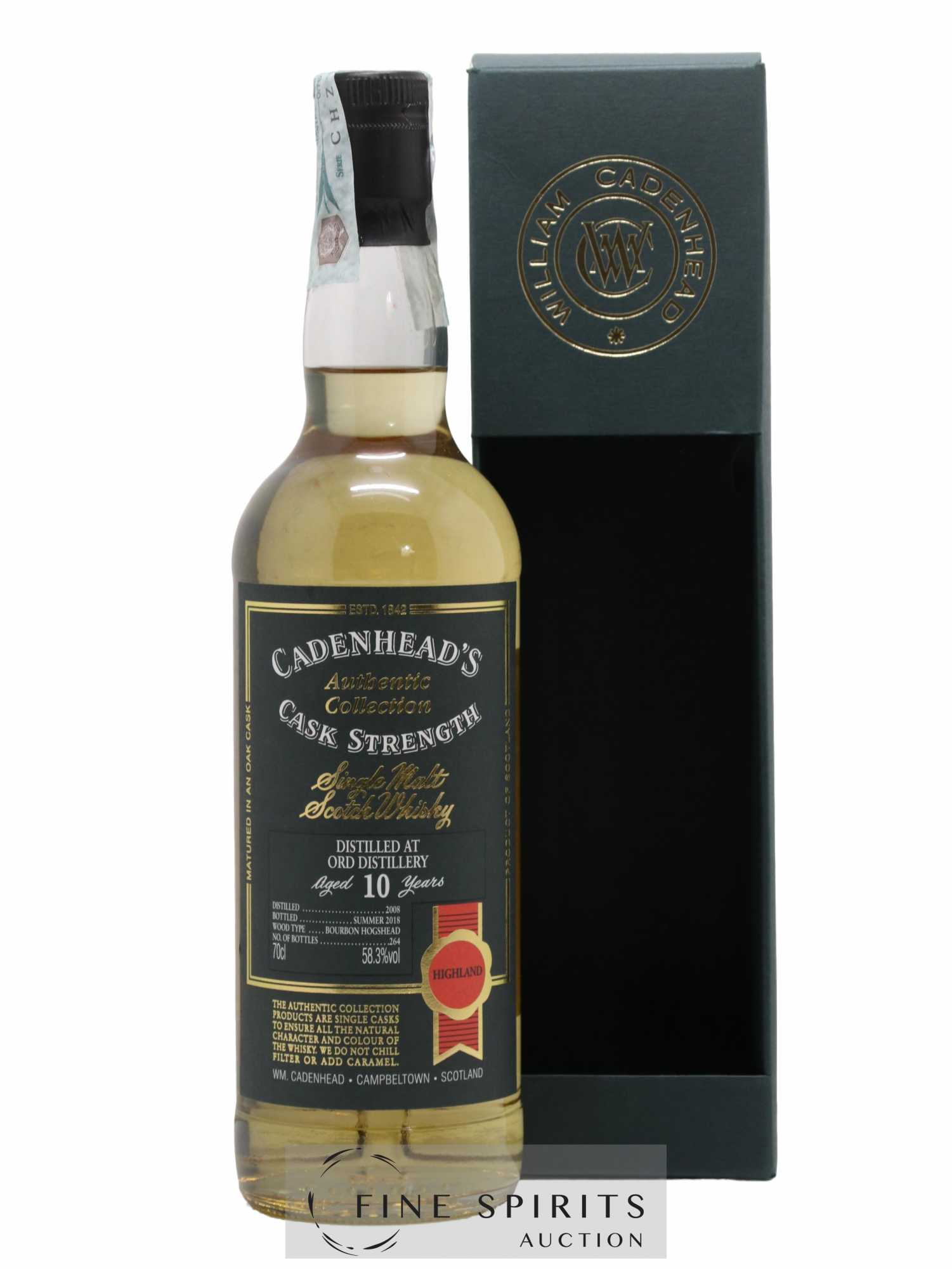 Acheter Ord 10 years 2008 Cadenhead's Bourbon Hogshead - One of 264 ...