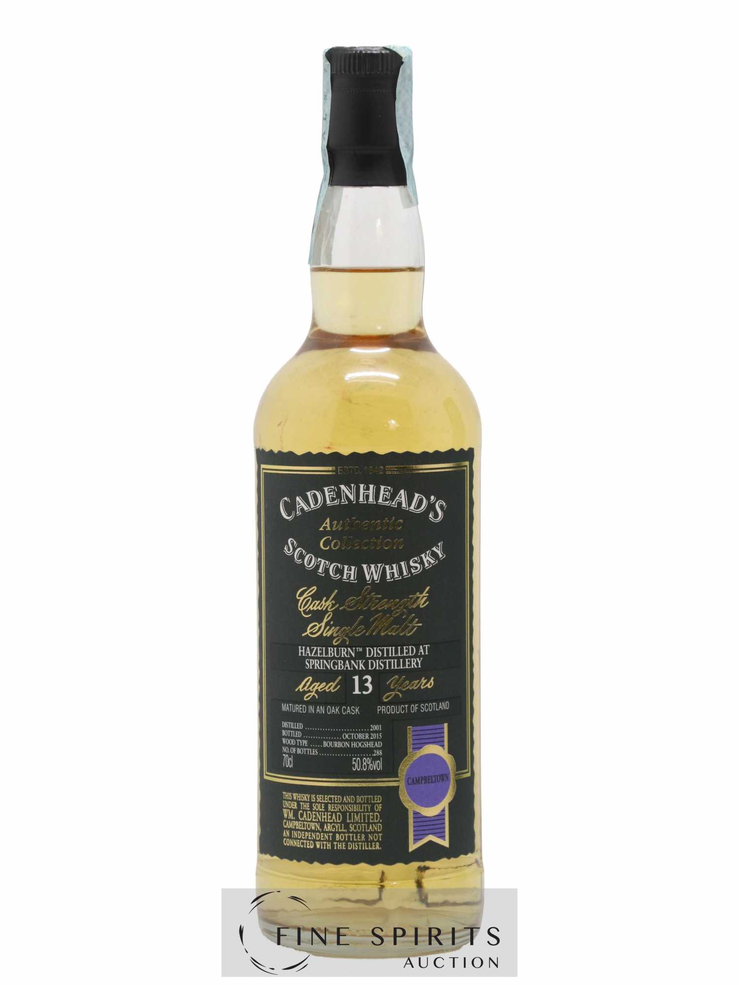 Buy Hazelburn 13 years 2001 Cadenhead's Bourbon Hogshead - One of 288 ...