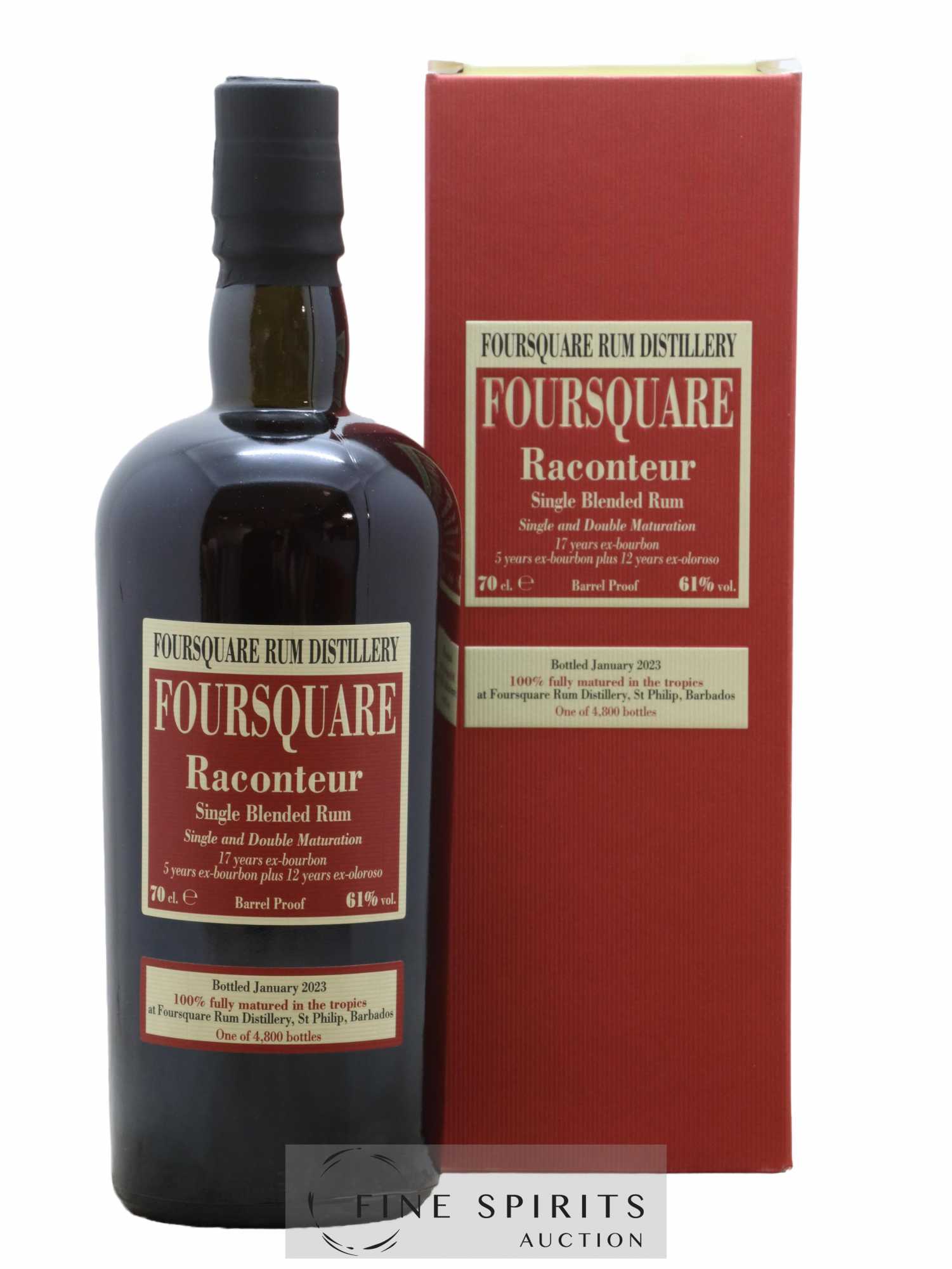 Buy Foursquare 17 years Velier Raconteur Barrel Proof - One of 4800 ...