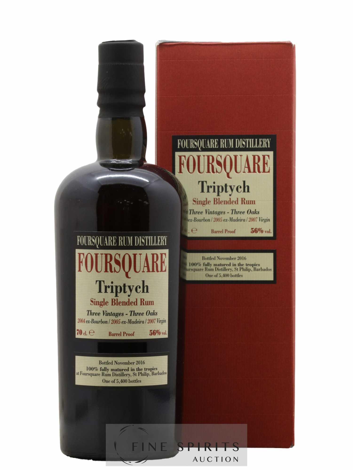 Acheter Foursquare Velier Triptych One of 5400 - bottled 2016 (lot: 2405)
