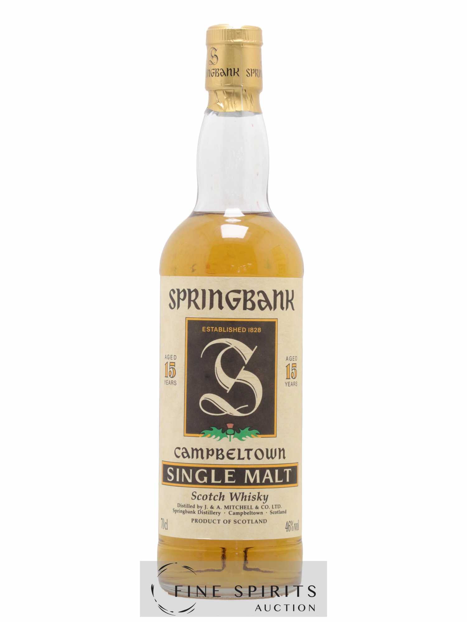 Acheter Springbank 15 years Of. Parchment Label (lot: 806)