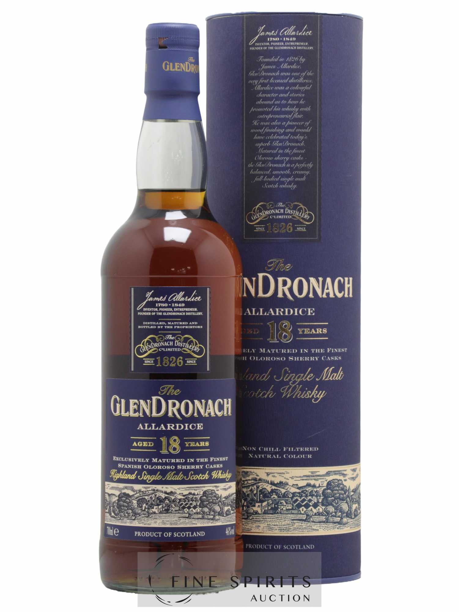 Buy The Glendronach 18 years Of. Allardice bottled 2016 (lot: 427)