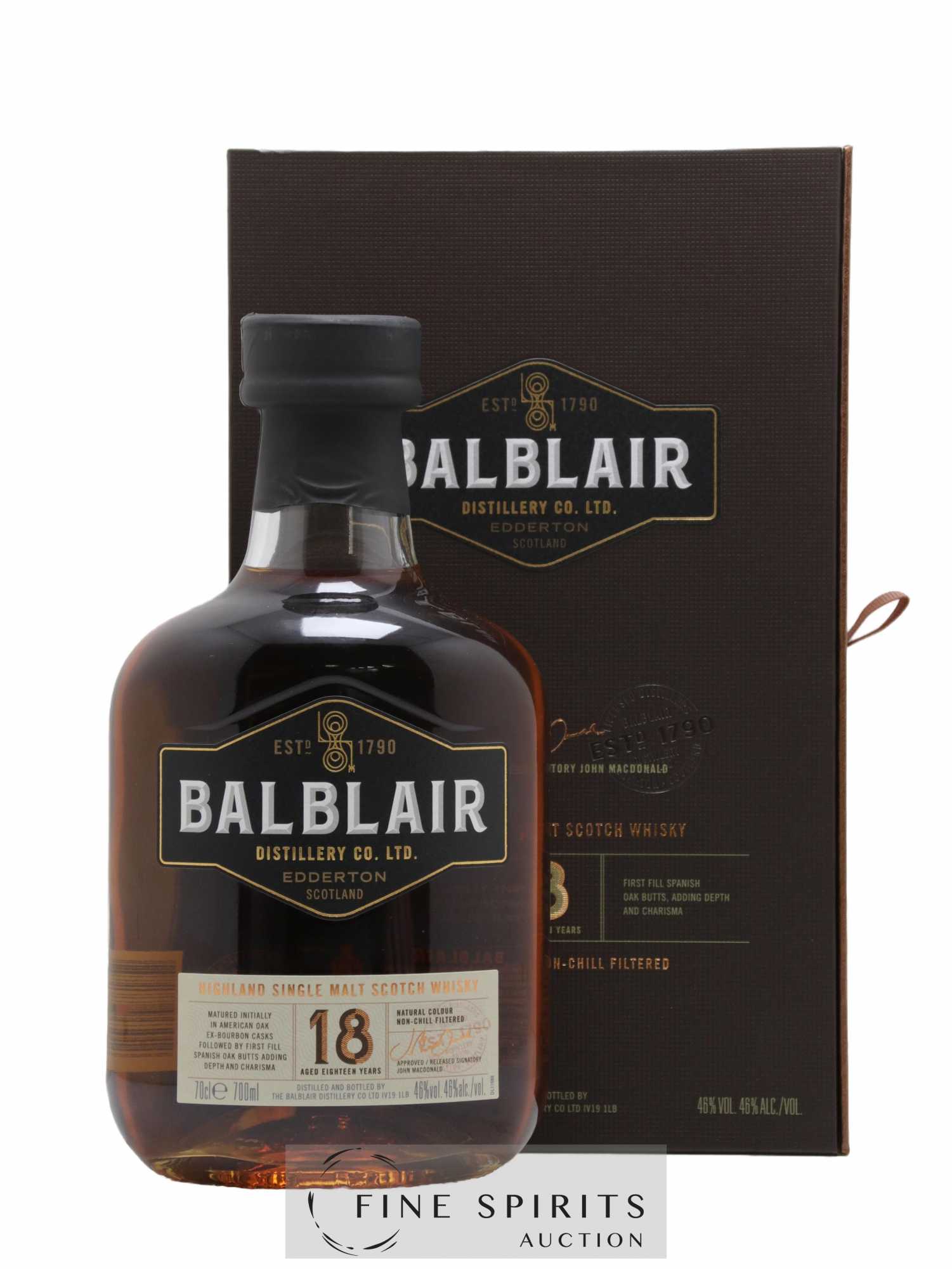 Buy Balblair 18 years Of. Ex-Bourbon Casks Non-Chill Filtered (lot: 604)