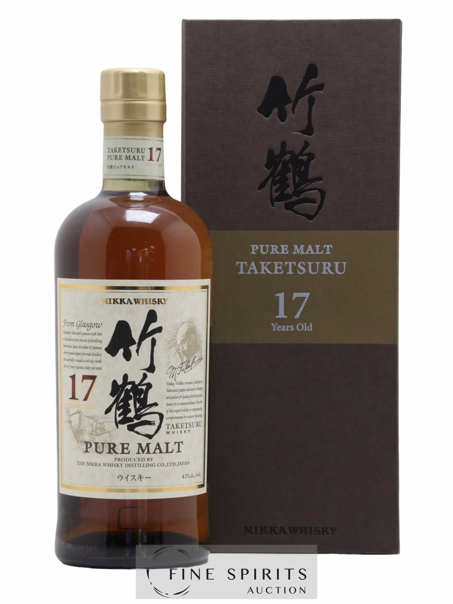 Acheter Taketsuru 17 years Of. Pure Malt Nikka Whisky (lot: 1007)