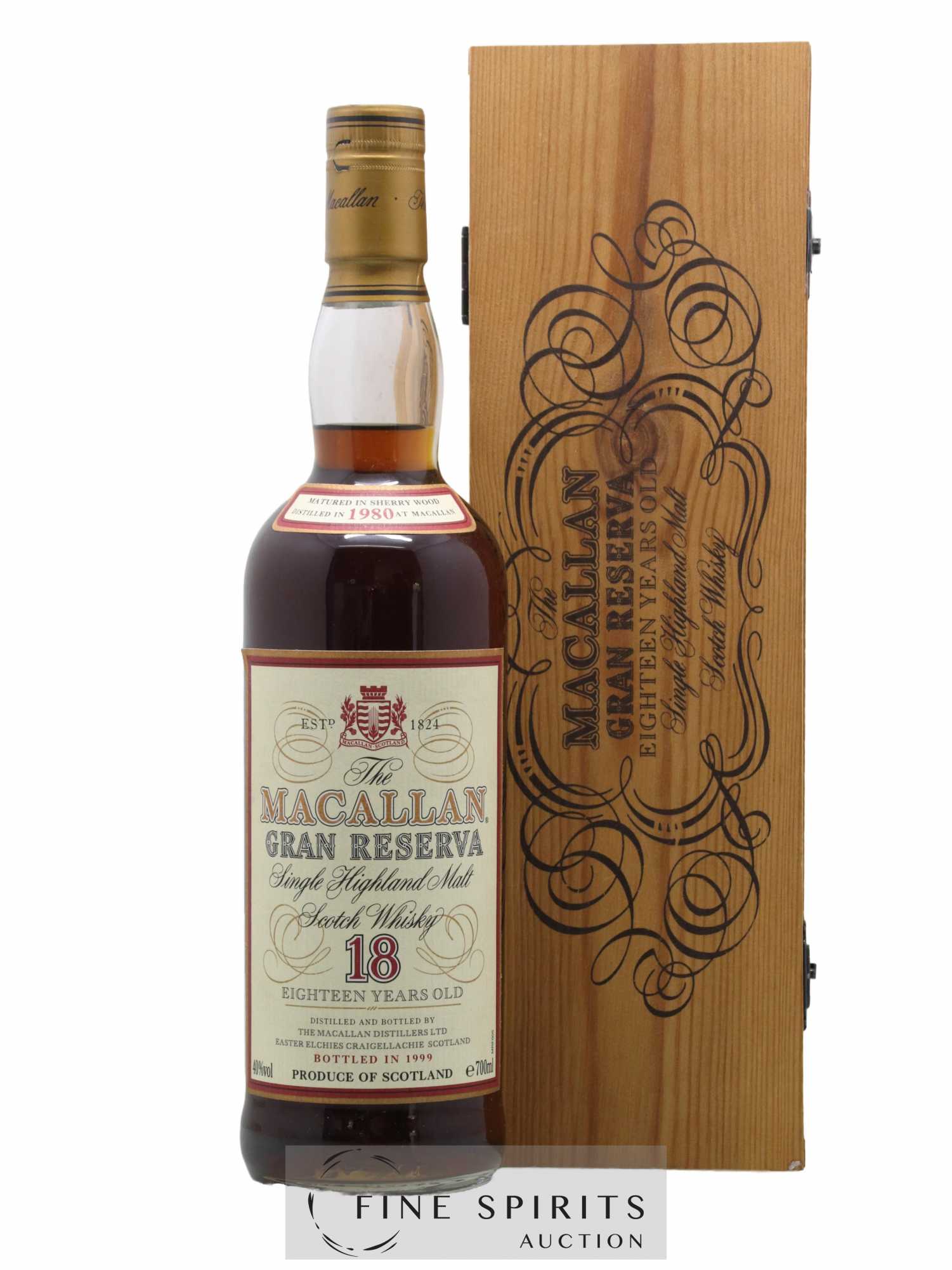 Buy Macallan (The) 18 years 1980 Of. Gran Reserva bottled 1999 (lot: 539)