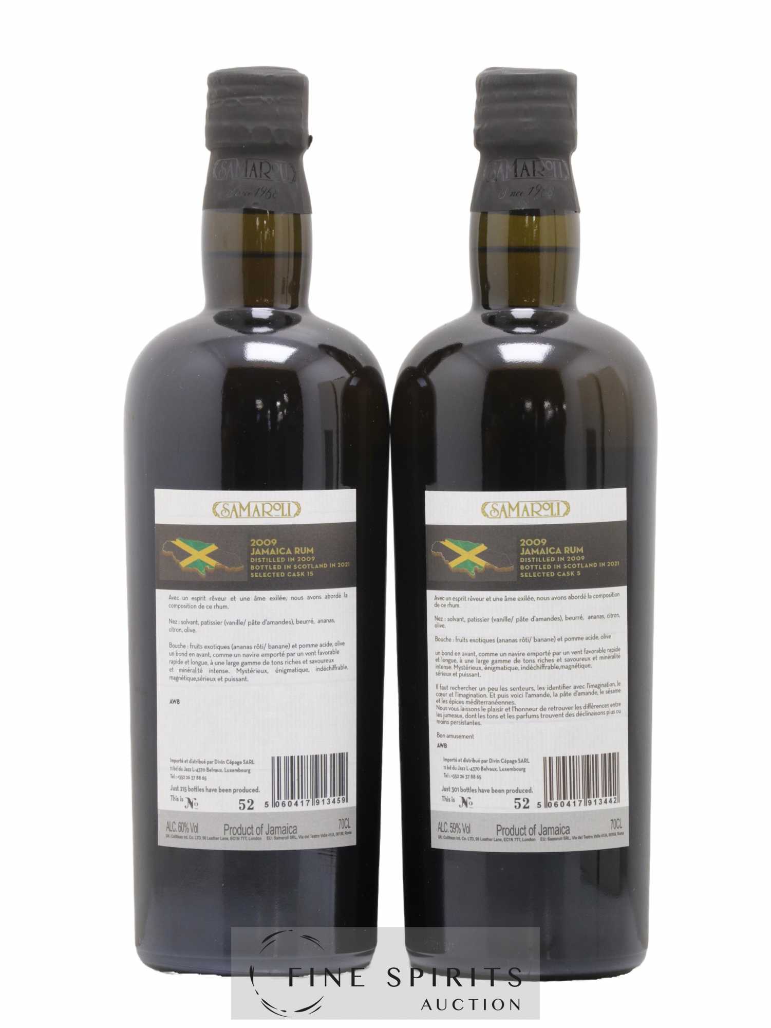 Buy Samaroli 2009 Of. Jamaica - Set of 2 bottles Casks n°5-15 - bottled ...