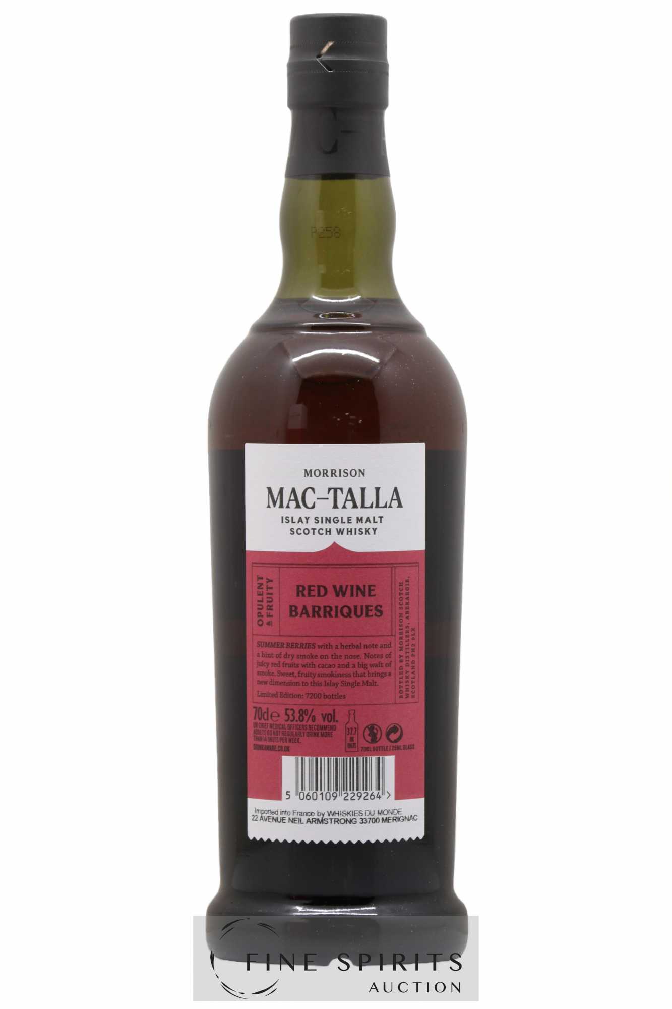 Acheter Mac-Talla Morrison Red Wine Barriques Limited Edition (lot: 1467)