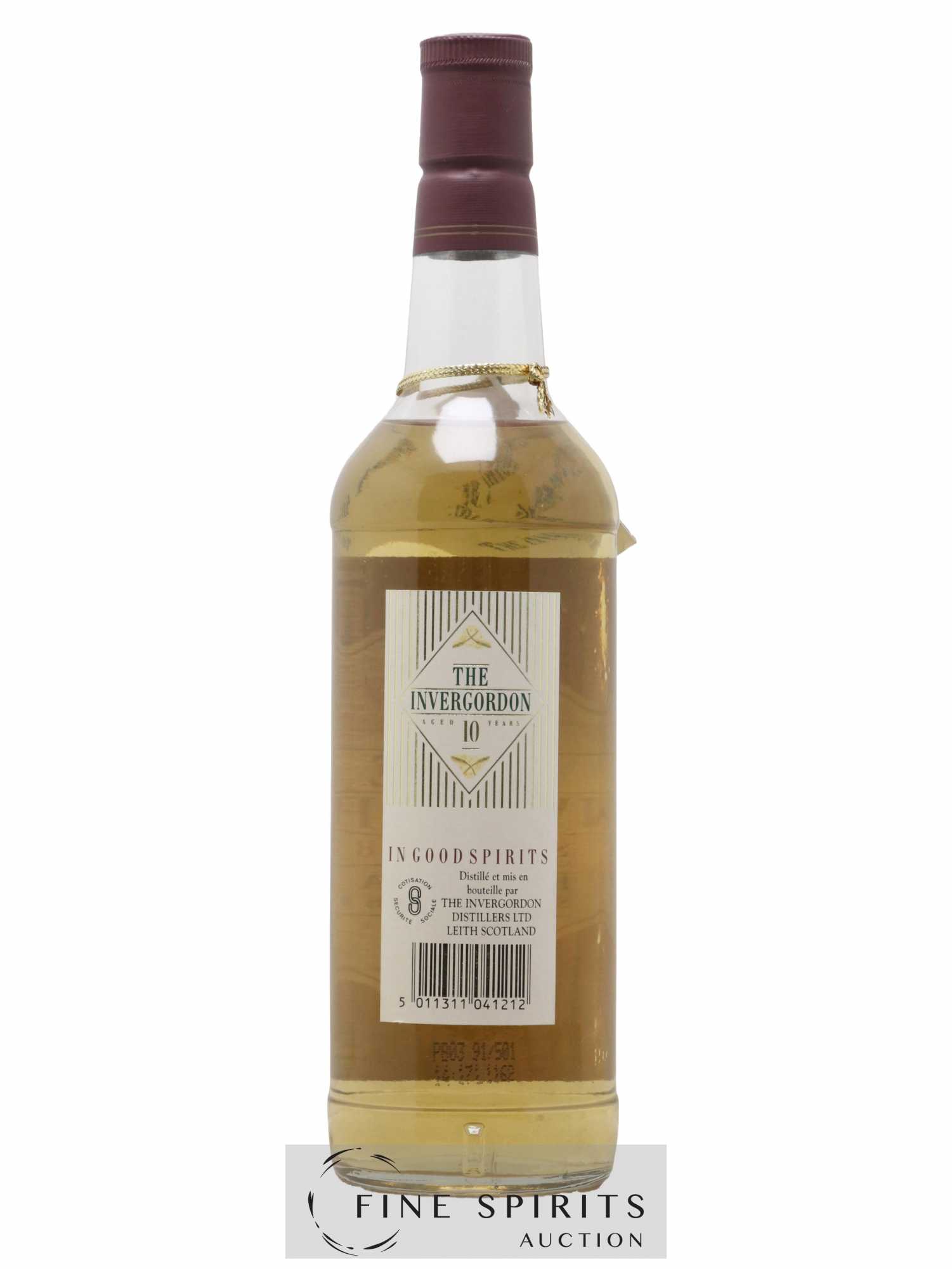 Acheter Invergordon 10 years Of. In Good Spirits (lot: 426)