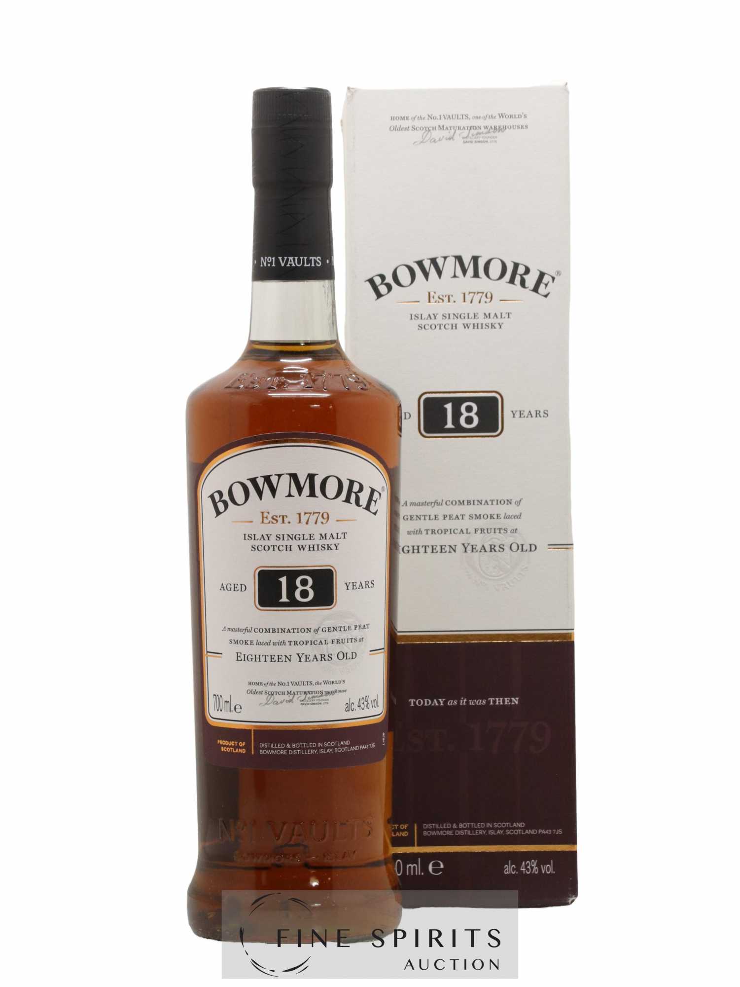 Buy Bowmore 18 years Of. (lot: 2100)
